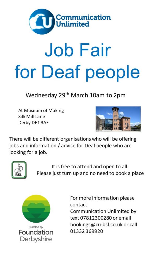 Job Fair for Deaf people - Communication Unlimited - Communication ...